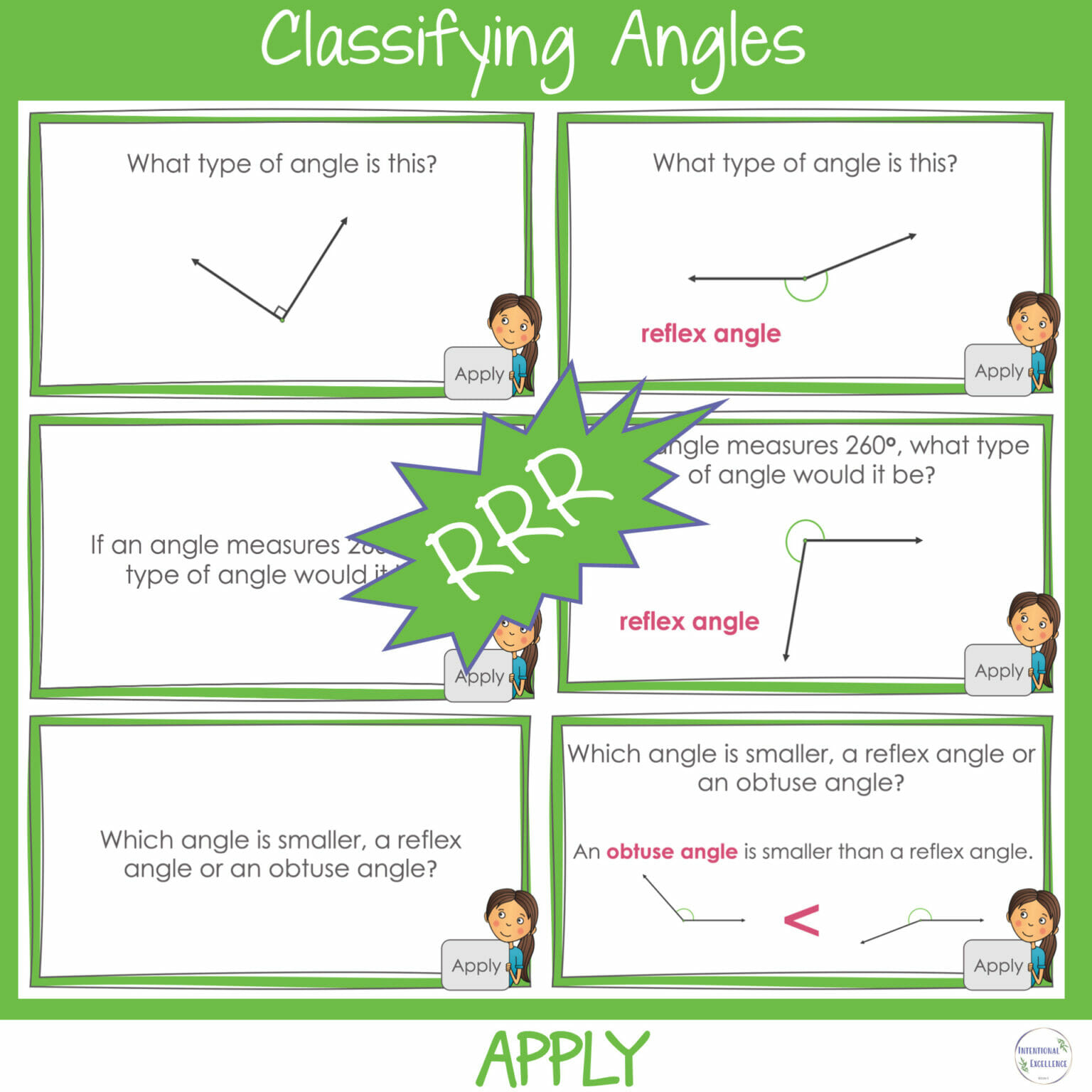 BUNDLE Classifying Angles WARM UP Activity and Worksheets Math Review ...