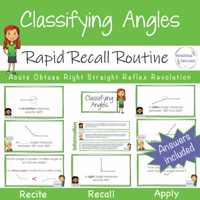 BUNDLE Classifying Angles WARM UP Activity and Worksheets Math Review ...