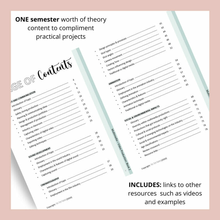 PDF Multimedia Stage 5: Video (film & animation) Production Workbook ...