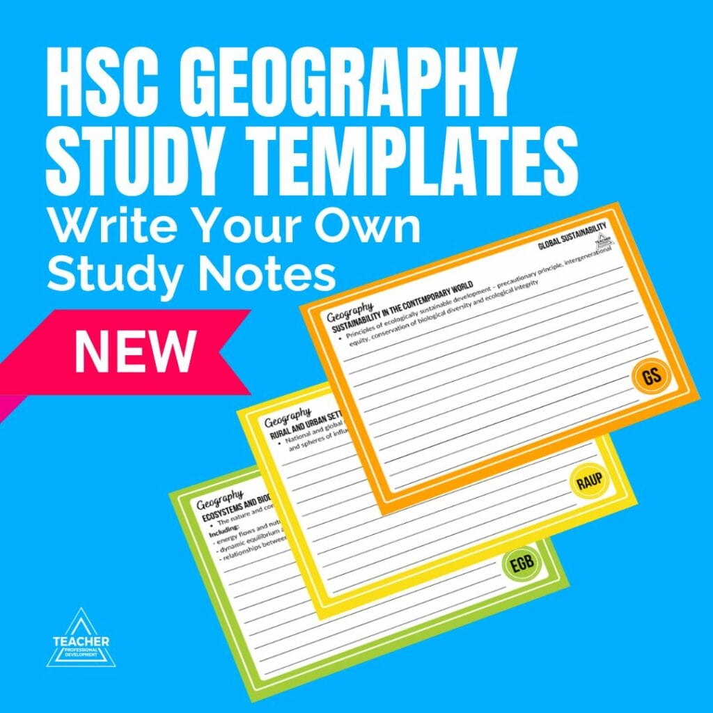 NEW Syllabus HSC Geography Study Templates - 2024 Implementation