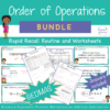 BUNDLE BEDMAS Order of Operations WARM UP and WORKSHEETS Year 6 Math ...