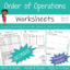 BUNDLE BEDMAS Order of Operations WARM UP and WORKSHEETS Year 6 Math ...
