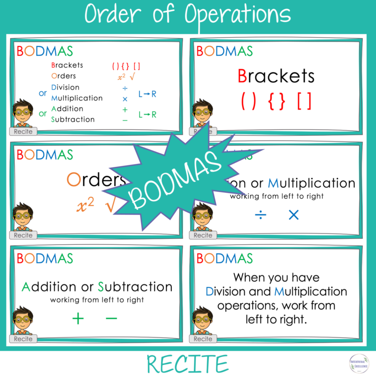 BUNDLE BODMAS Order of Operations WARM UP and WORKSHEETS Year 6 Math ...