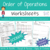 BUNDLE BODMAS Order of Operations WARM UP and WORKSHEETS Year 6 Math ...