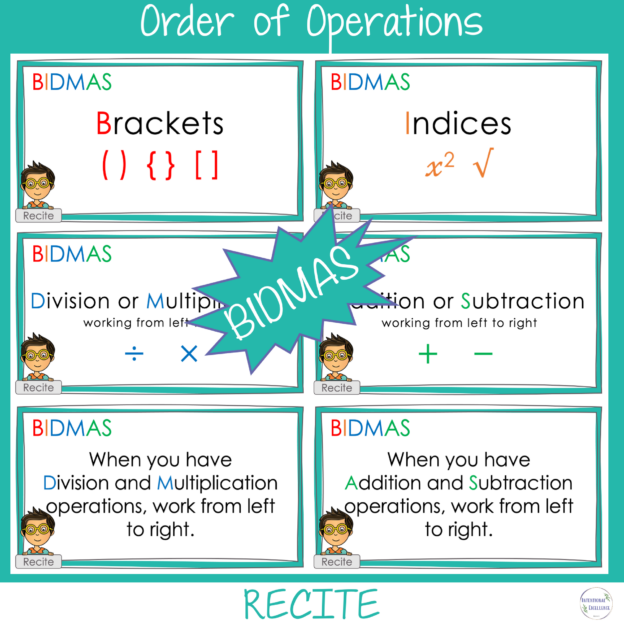 BIDMAS Order of Operations WARM UP Rapid Recall Routine Year 6 Math ...