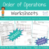 BIDMAS Order of Operations WORKSHEETS Year 6 Math Review Homework ...