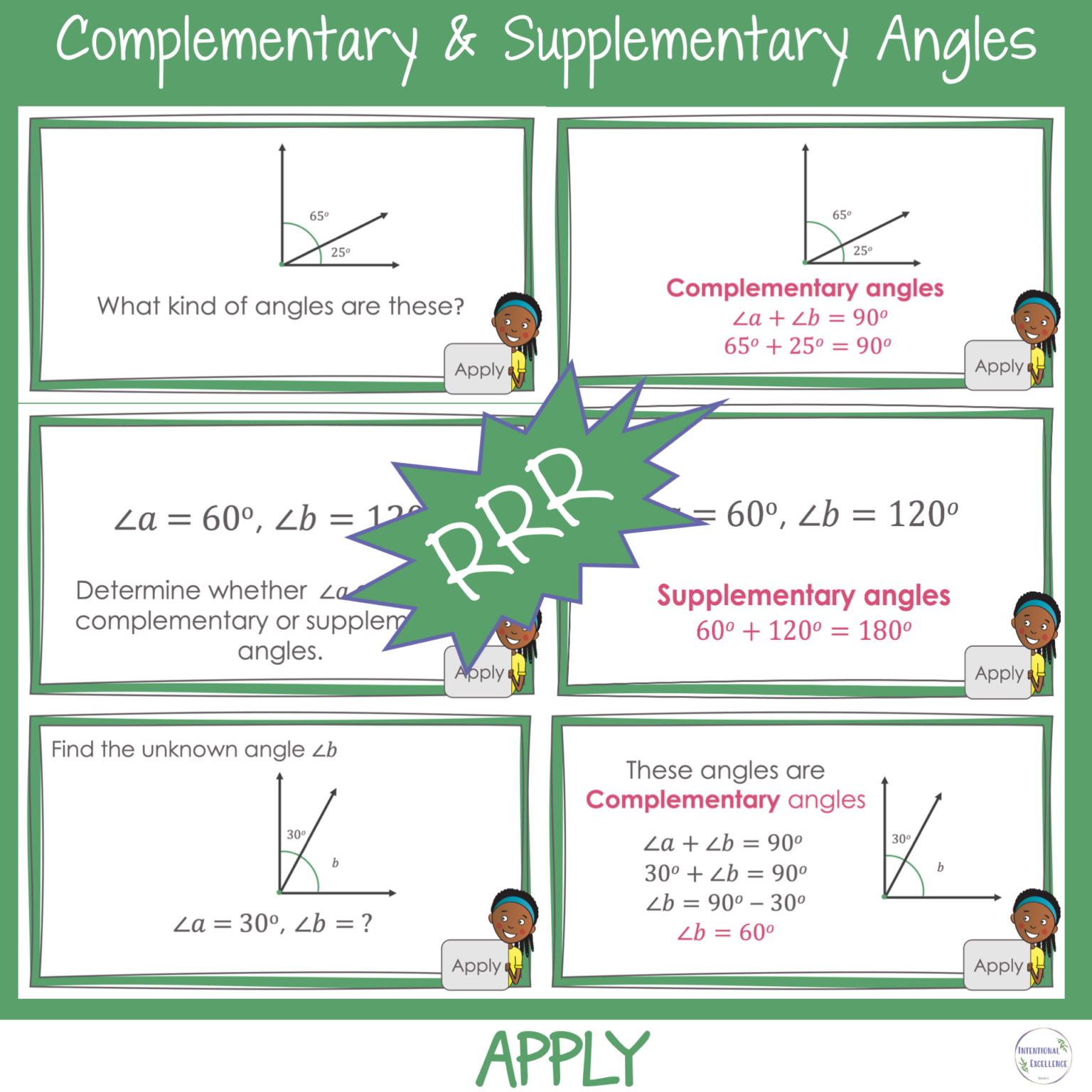 Complementary and Supplementary Angles Year 4 - 6 Math Review Warm up ...
