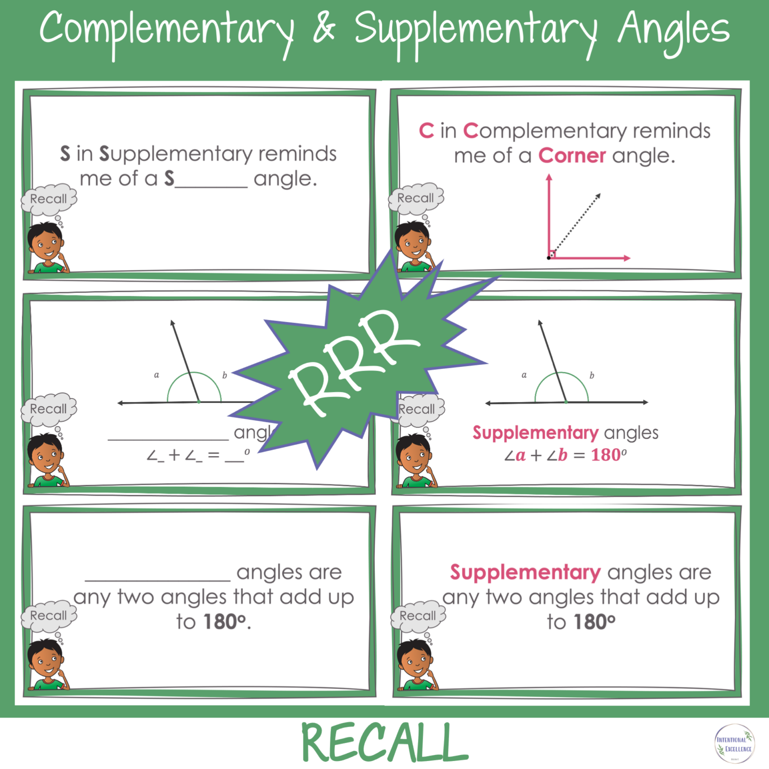 Complementary and Supplementary Angles Year 4 - 6 Math Review Warm up ...