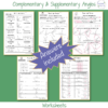 Complementary and Supplementary Angles Year 4 - 6 Math Review Warm up ...