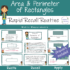 BUNDLE Area and Perimeter of Rectangles WARM UP Activity WORKSHEETS ...