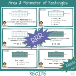 BUNDLE Area and Perimeter of Rectangles WARM UP Activity WORKSHEETS ...
