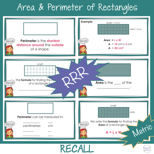 BUNDLE Area and Perimeter of Rectangles WARM UP Activity WORKSHEETS ...
