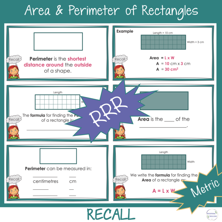 BUNDLE Area and Perimeter of Rectangles WARM UP Activity WORKSHEETS ...