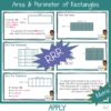 BUNDLE Area and Perimeter of Rectangles WARM UP Activity WORKSHEETS ...