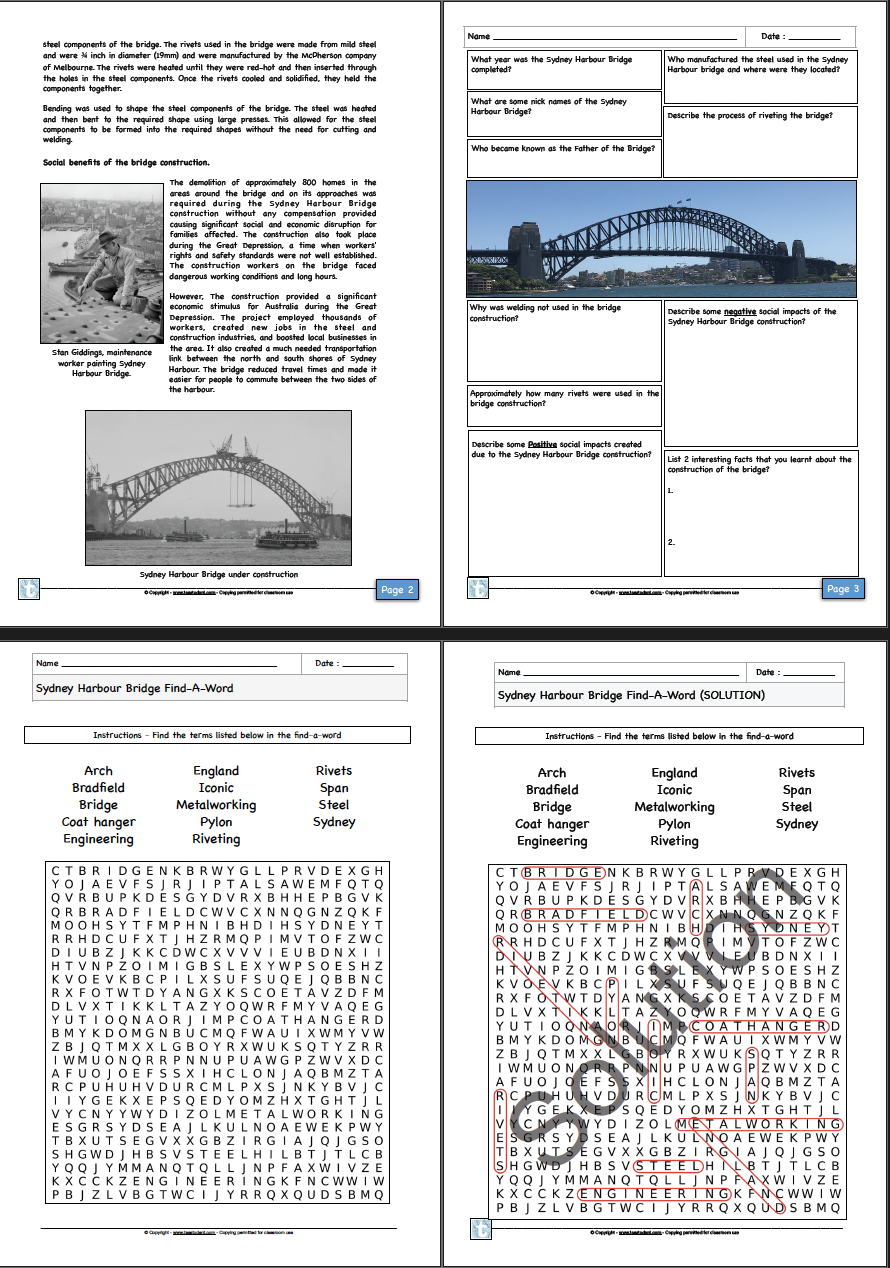 Engineering Case Study - Sydney Harbour Bridge - Teacher Professional ...