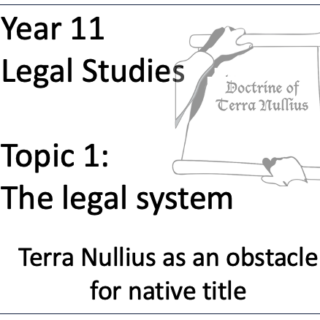 Yr.11 Legal Studies: The legal system - Terra nullius as an obstacle ...