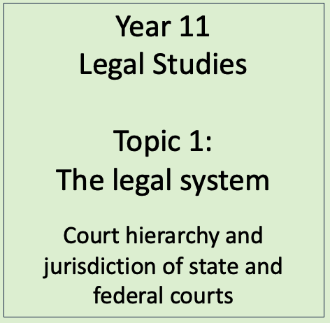 Yr.11 Legal Studies: The legal system - Examine the hierarchy of courts ...
