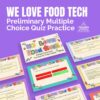 Preliminary Food Technology Multiple Choice Quiz Practice - Teacher ...