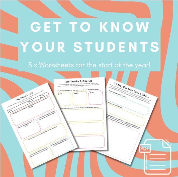 Get To Know Your Students - Teacher Professional Development