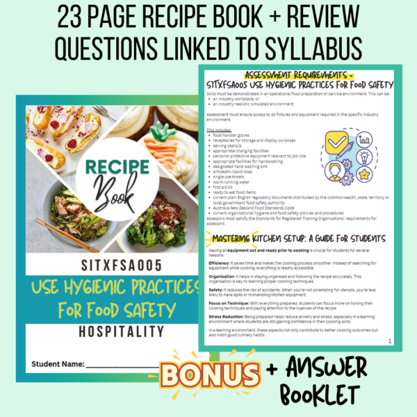 SITXFSA005 – Use hygienic practices for food safety (Hospitality) NEW ...