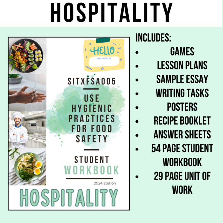 SITXFSA005 – Use hygienic practices for food safety (Hospitality) NEW ...