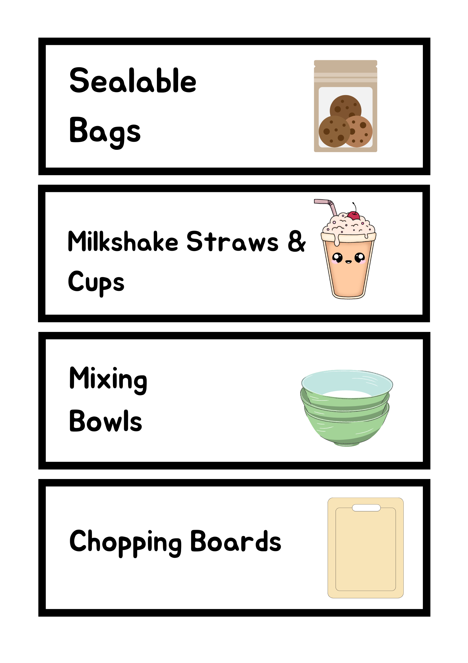 Food Technology Kitchen Labels - Teacher Professional Development