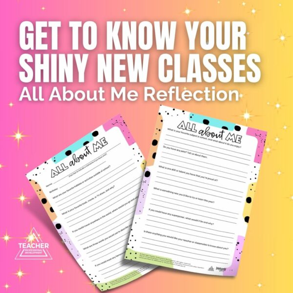 Back to School High School Resource: All About Me - Teacher ...