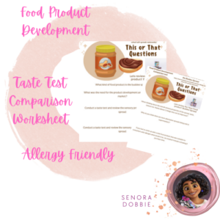 Food Product Development Comparison Taste Test Activity - Teacher ...