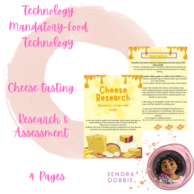 Technology Mandatory Cheese Assessment Food Technology - Teacher ...