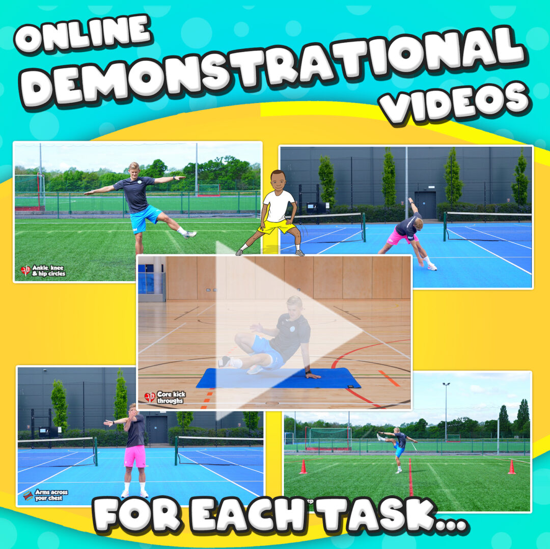 Warming up & Stretching exercise task cards for PE and Sport - Teacher ...