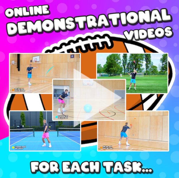 Throwing & Catching skills - Printable task cards for PE and sport ...