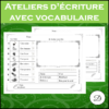 Ateliers d'écriture avec vocabulaire et images French writing prompts ...