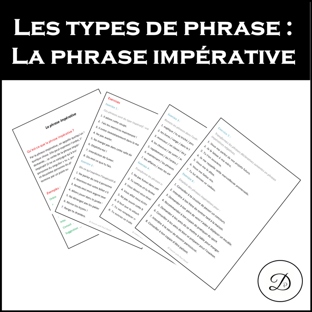 Les types de phrase : La phrase impérative - Imperative Sentence ...
