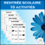 10 activités pour la rentrée scolaire / French Back-to-School ...