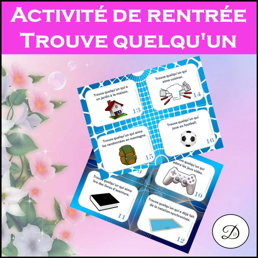 Rentrée scolaire -Trouve quelqu'un /French icebreakers back to school ...