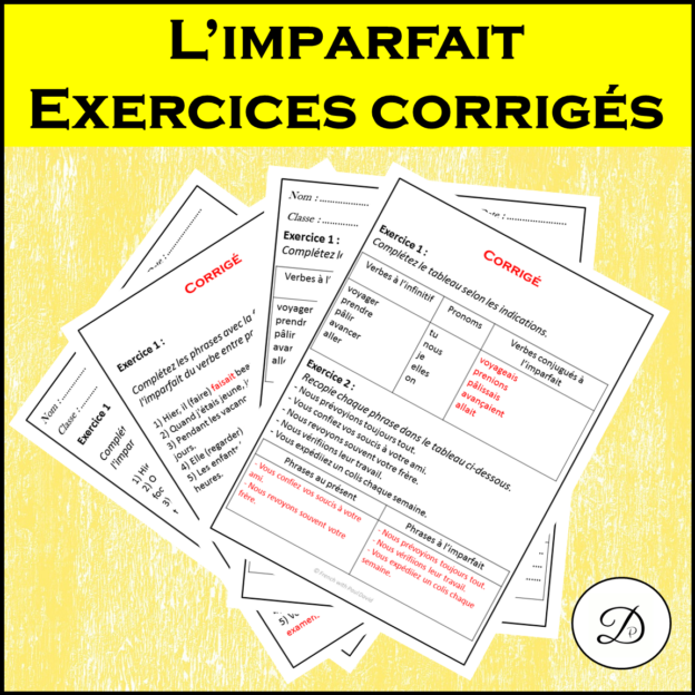 L'imparfait - Explications et exercices / French imparfait notes and ...