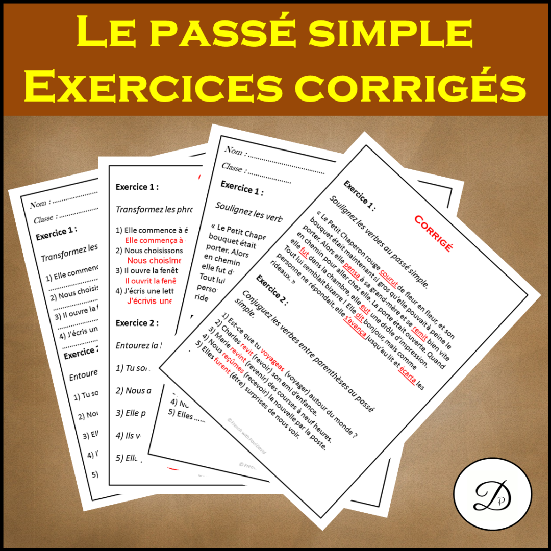 Le passé simple - Explications et exercices corrigés /Past simple ...
