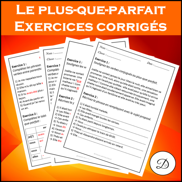 Le plus-que-parfait - Explications et exercices / FRENCH PLUPERFECT ...