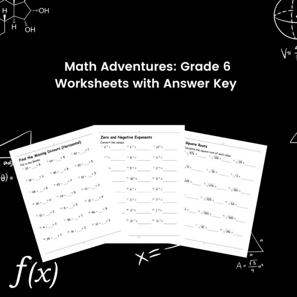 Grade 6 Math Worksheets, Greatest Common Factor, Multiples, Exponents ...
