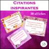 Citations inspirantes - 30 affiches / French Motivational Quotes ...