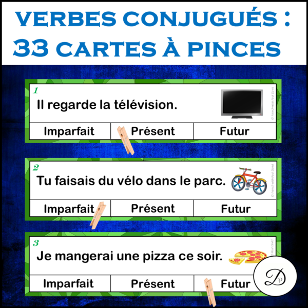 Les verbes conjugués : imparfait / présent / futur - Teacher ...