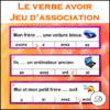 Le verbe avoir : jeu d’association - 33 cartes à pinces - Teacher ...