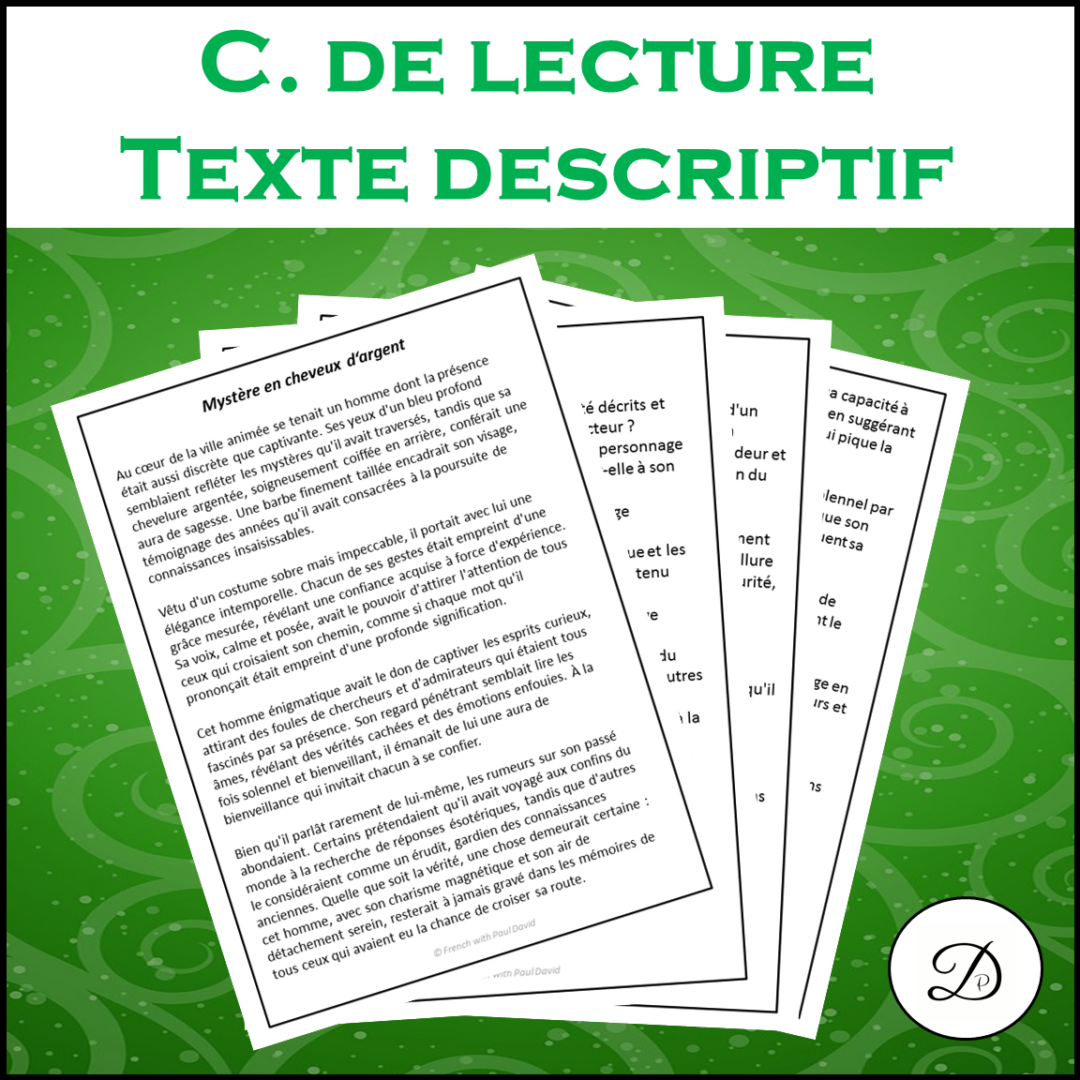 Compréhension de lecture - Texte descriptif / French Reading ...