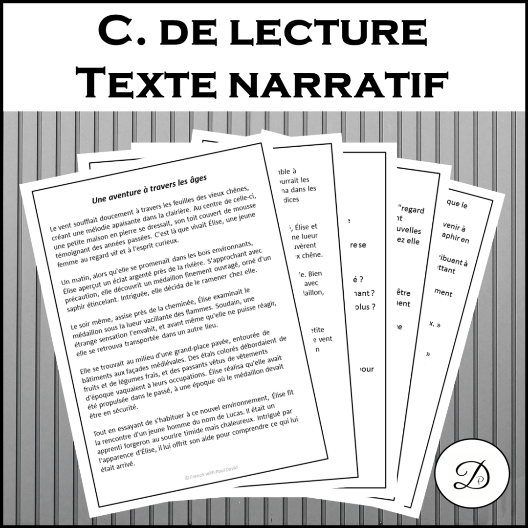 Compréhension de lecture - Texte narratif / French Reading ...