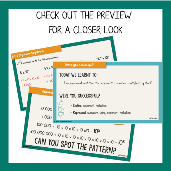 Grade 7 - Exponent Notation - PowerPoint Lesson - Teacher Professional ...
