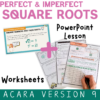 BUNDLE Grade 7 Square Numbers and their Roots - Worksheets and ...