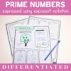 Grade 7 - Finding Prime Factors - Worksheets - Differentiated - Digital ...