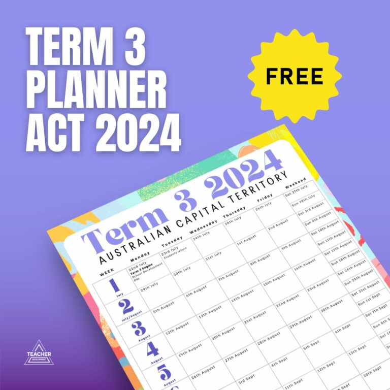 FREE ACT Term 3 School Planner 2024 - Teaching Resource