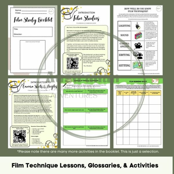 FILM STUDY Film Analysis Unit for ANY FILM - English Film Techniques ...