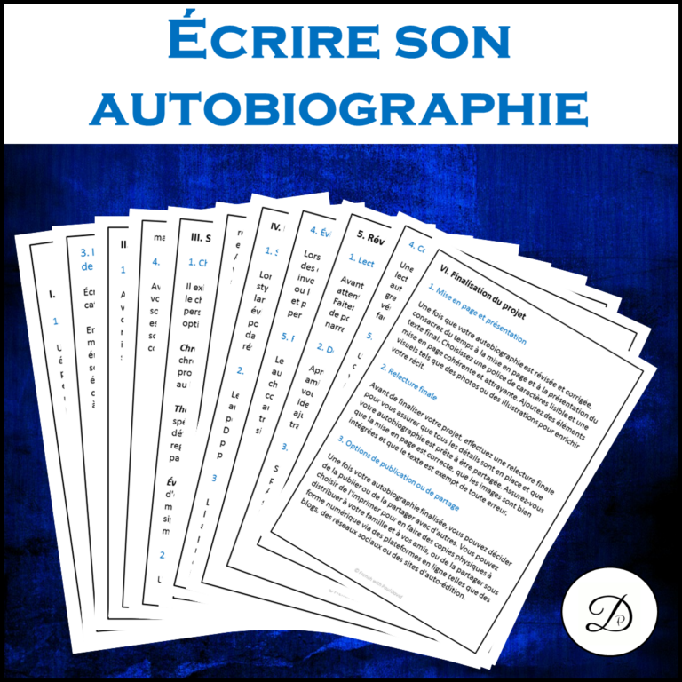 Écrire son autobiographie - Guide complet / Autobiography project in ...